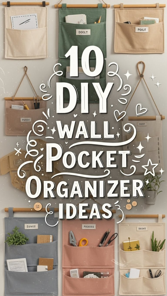 10 DIY Wall Pocket Organizer Ideas